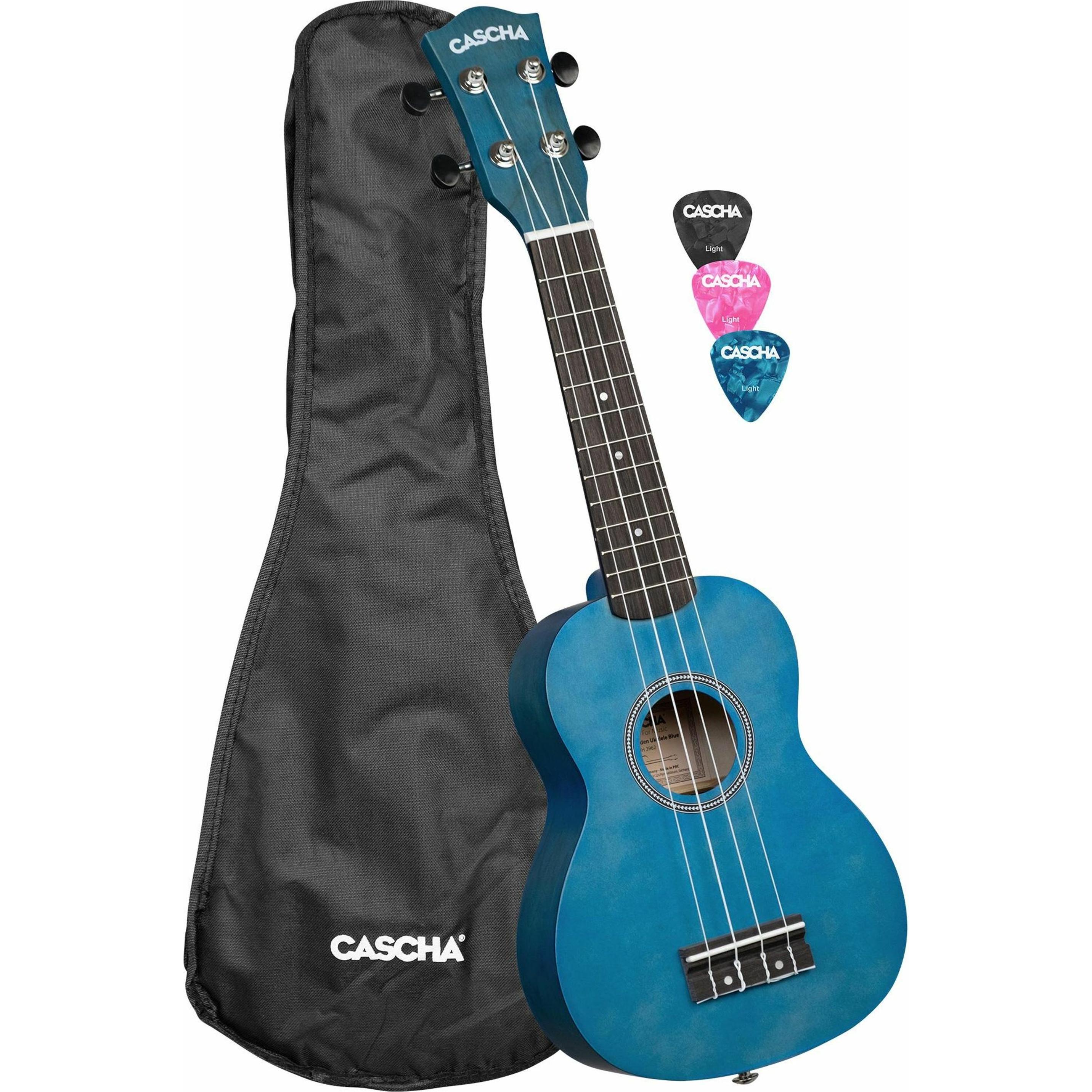 Hage Soprano Ukulele Linden Blue (incl. bag unpadded, 3 picks) - Digitec