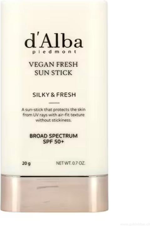 d'Alba Air Fit Fresh Stick SPF 50+ PA++++ Vegan Sunstick Non-Sticky Silky