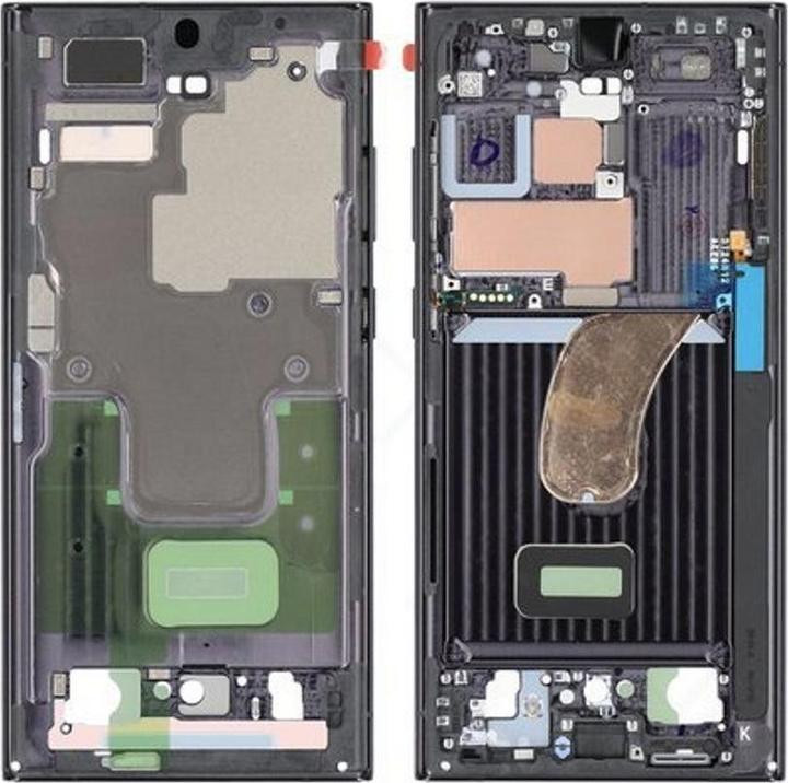 Samsung Metal Front Unit für S918B Galaxy S23 Ultra - phantom black ...