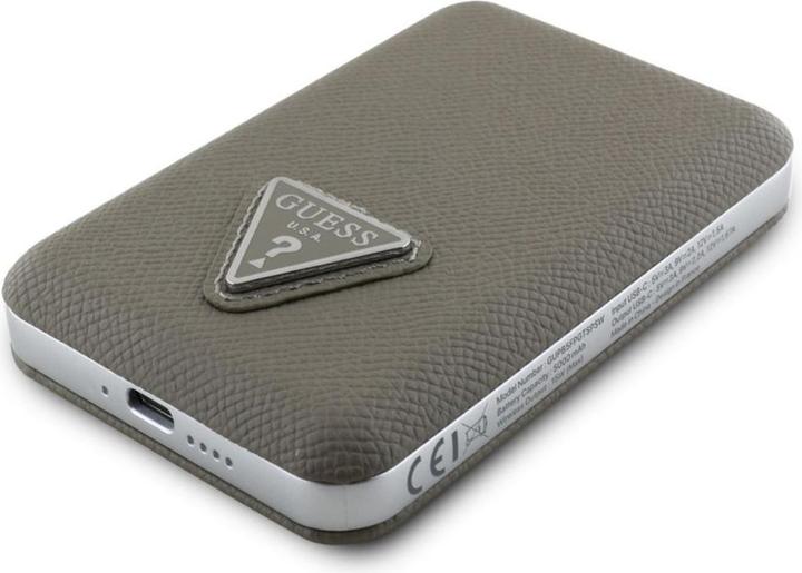 Guess Other goods Grained Triangle Power Bank with MagSafe 5000mAh 15W ...