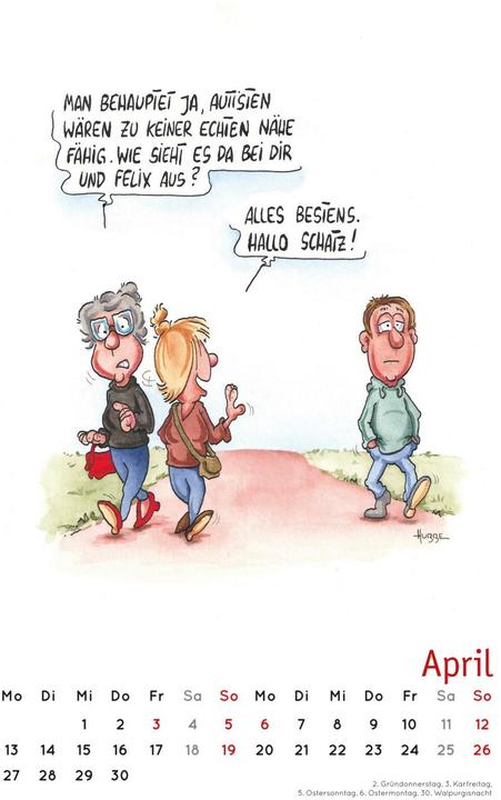 Lappan Handicaps 2026: Monatskalender für die Wand - Galaxus