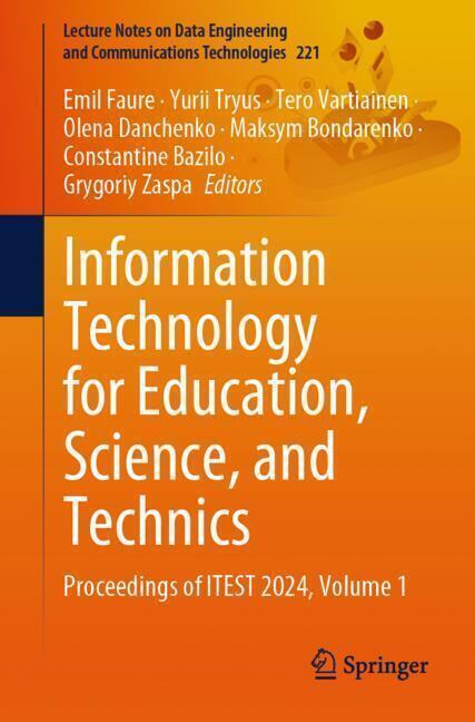Springer Information Technology for Education, Science, and Technics ...