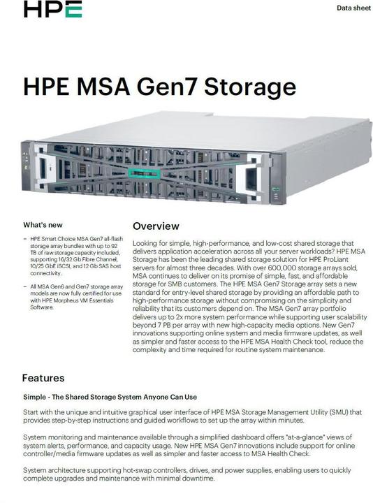 HPE MSA 2070, 3.5", Rack (2U) - kaufen bei Digitec