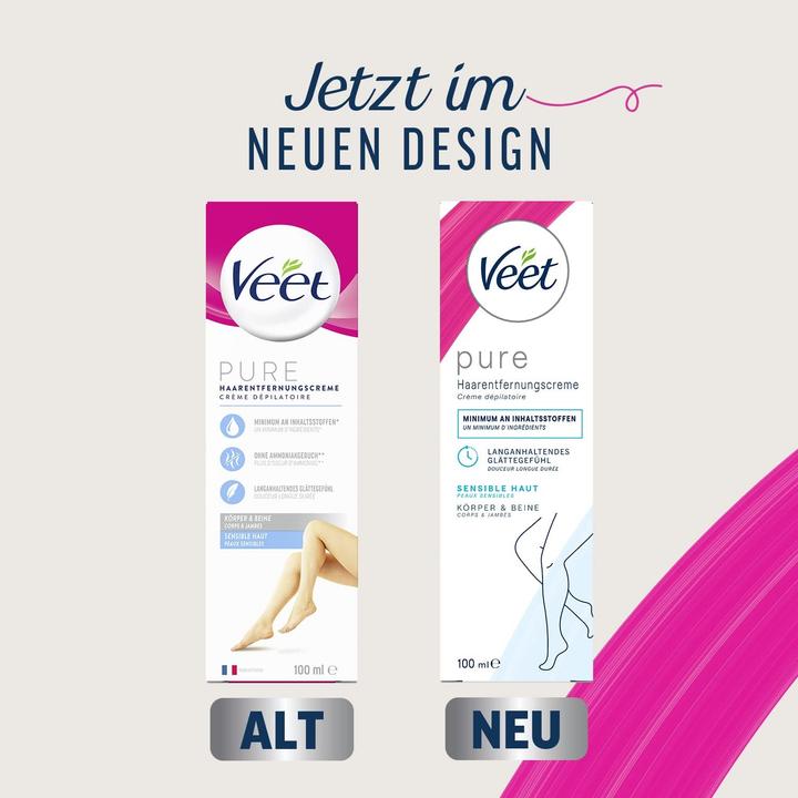Veet Pure Haarentfernungscreme für Körper, Arme & Beine ...