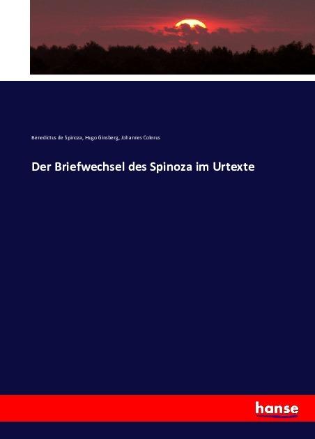 Hansebooks Der Briefwechsel des Spinoza im Urtexte - Galaxus