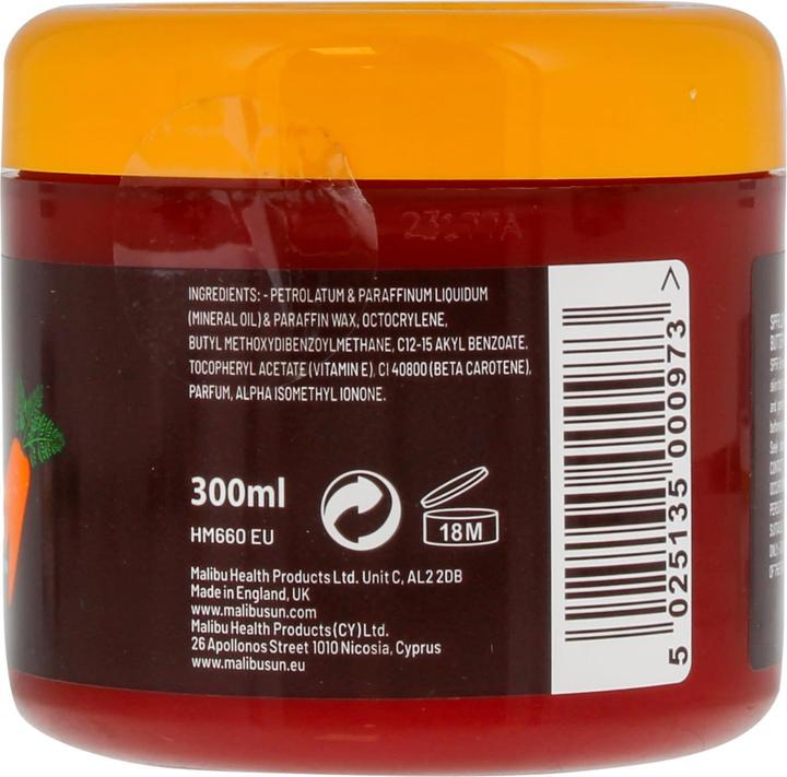Malibu Sun Accelerator mit Betacarotene Bronzing Butter SPF6, 300 ml ...