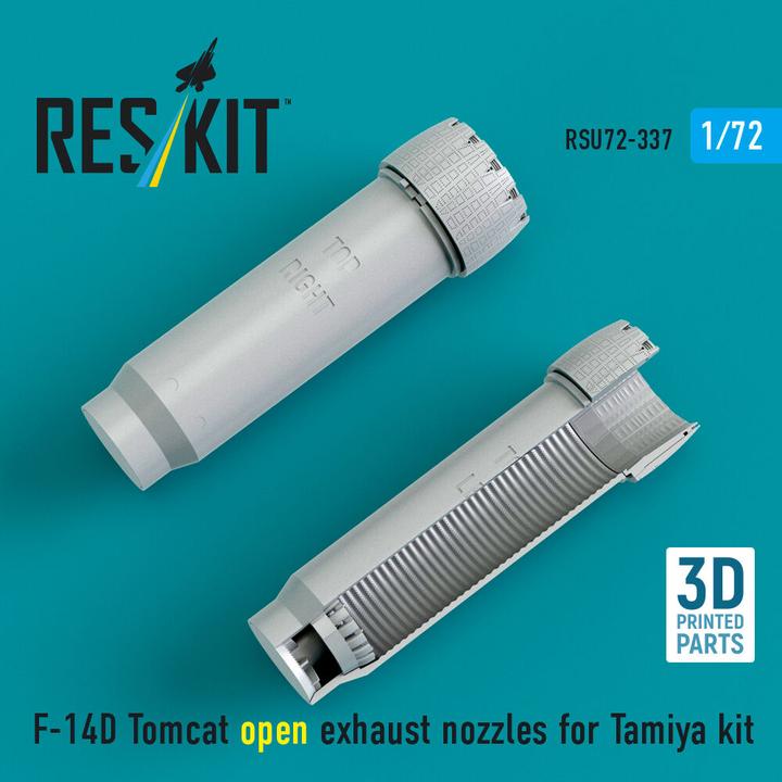 ResKit F-14D Tomcat open exhaust nozzles for Tamiya kit (3D Printed)