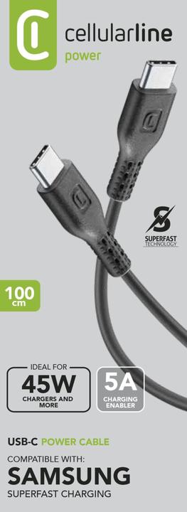 Cellularline USB cable 5A - USB-C to USB-C - kaufen bei Galaxus