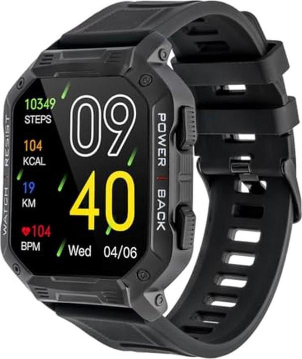 Watchmark Smartwatch Ultra Black Silicone Strap Sport Modes Durable ...