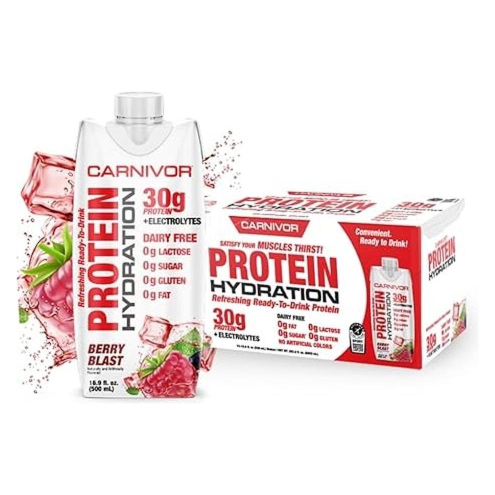 Musclemeds Carnivor RTD Beef Protein Shake (12 pack, Berry Blast) - Galaxus