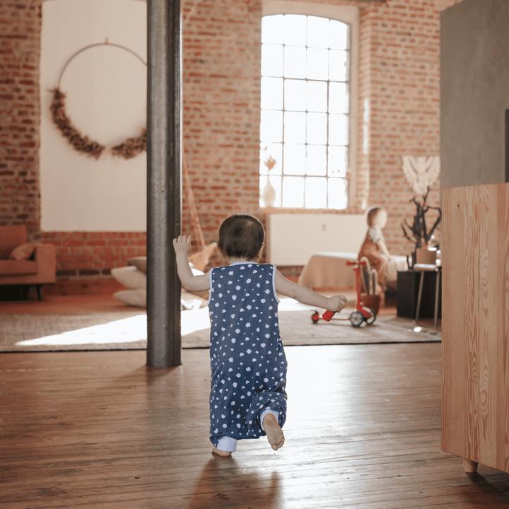 Emma & noah Schlafsack mit Füssen Punkte Blau - kaufen bei Galaxus