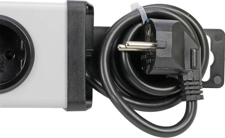 Ehmann 0200x00062303 Steckdosen-Verteiler Grau, Schwarz Schutzkontakt 1St.