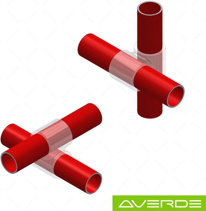 Averde Überkreuz-Verbinder 90°, 1 1/2" x 2" (Ø48,3 x Ø60,3 mm) - Galaxus