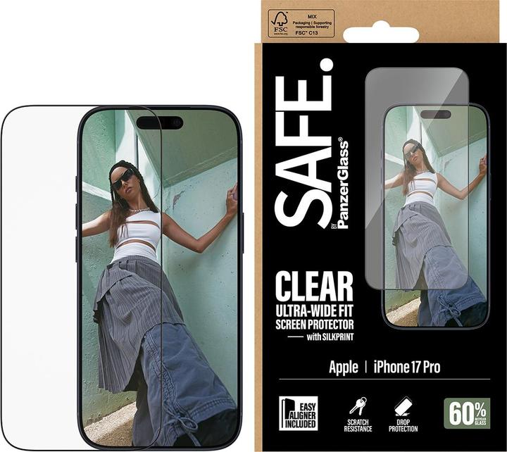 PanzerGlass SAFE. Screen Protector w. black Frame iPhone 17 Pro Ultra ...