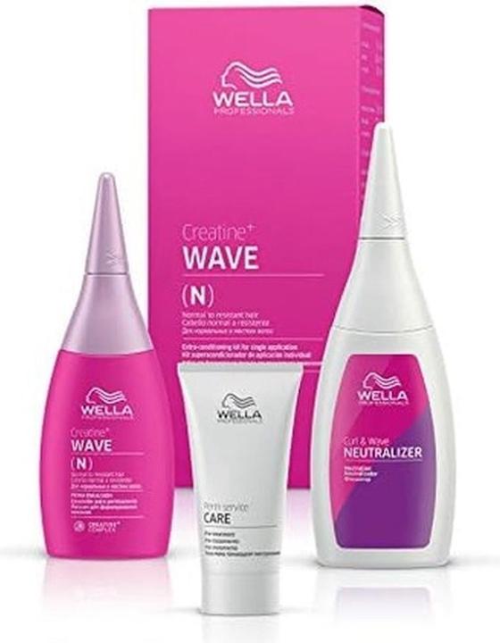 Wella Prétraitement Perm 30ml + Creatine + Wave N / R Base 75ml + Neutralizer ondulations et ...