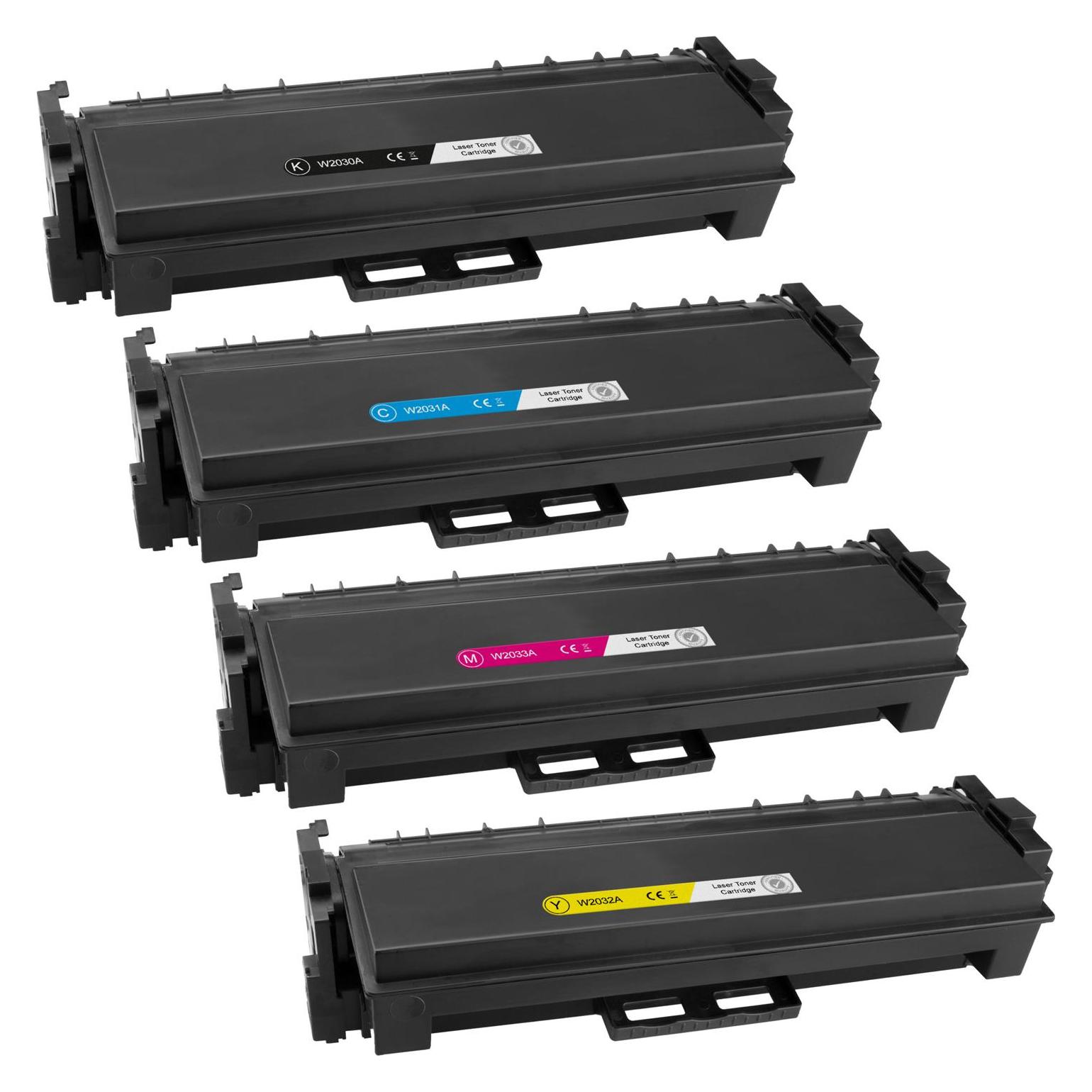 Plutoos HP W2030A W2031A W2032A W2033A 415A toner XXL compatible, set ...