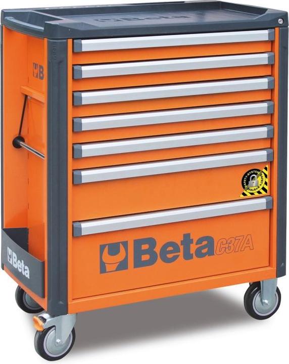 BETA 037000271 Gereedschapswagen, Oranje 7 Laden - 80,3x100,4x48,2 cm ...