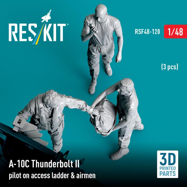 ResKit A-10C Thunderbolt II pilot on access ladder & airmen (3 pcs) (3D ...