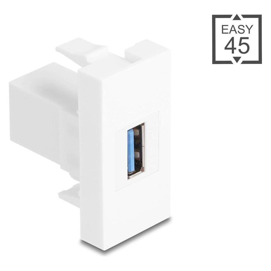 Delock Easy 45 Modul USB 5 Gbps Typ-A Buchse zu USB 5 Gbps Typ-A Buchse ...