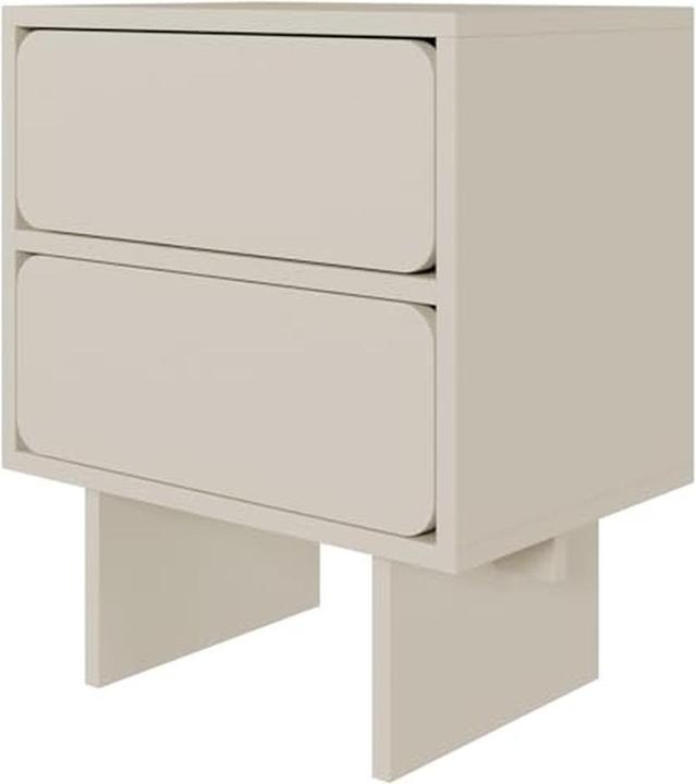 Selsey WUWU - Nachtkastje met 2 lades, greige, 50 cm - Galaxus