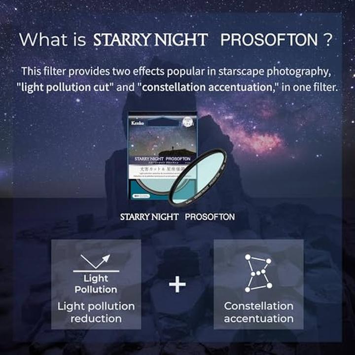 Kenko Starry Night Prosofton Filter Reduces Light Pollution for ...