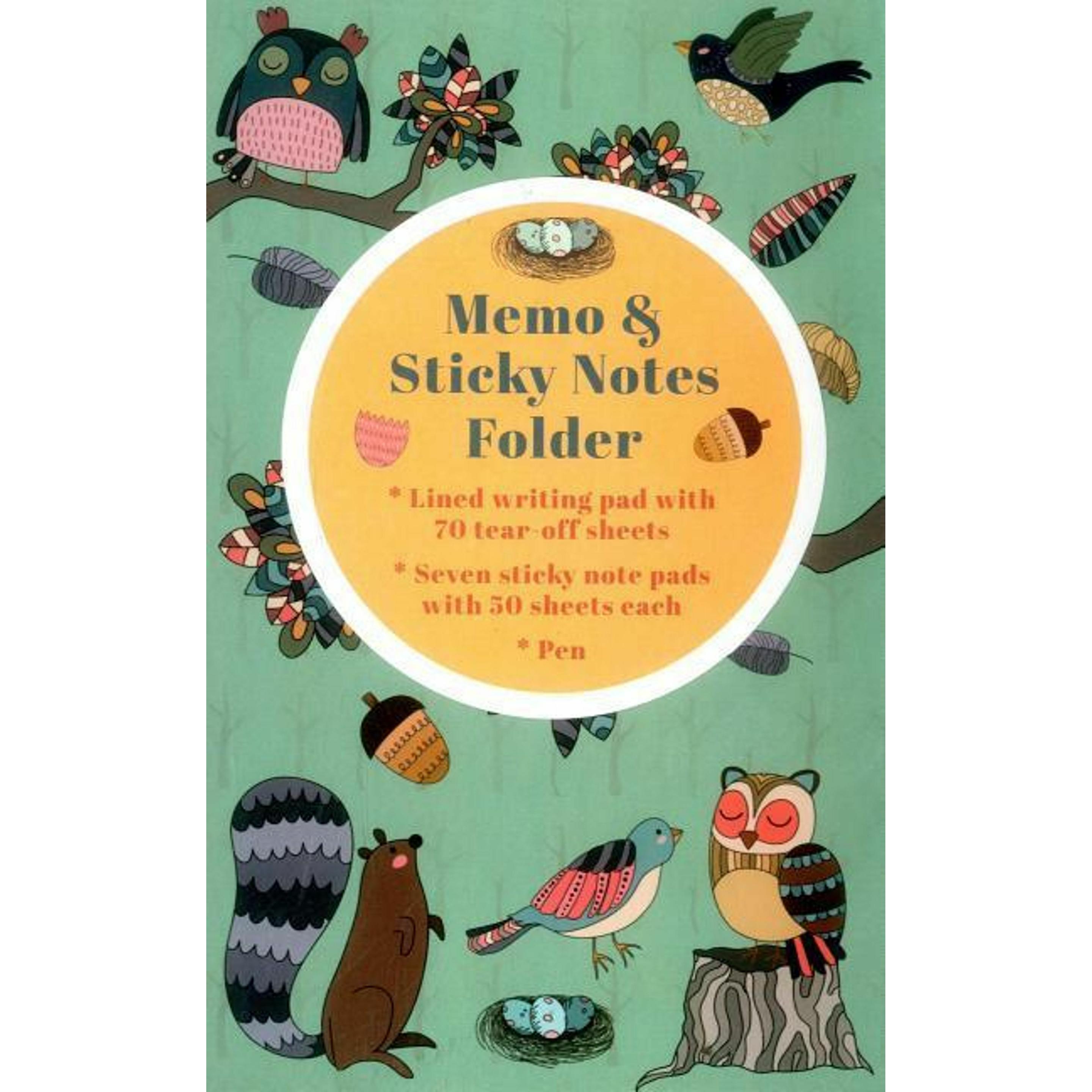 Anness Publishing Memo & Sticky Notes Folder: Woodland Creatures: Small ...