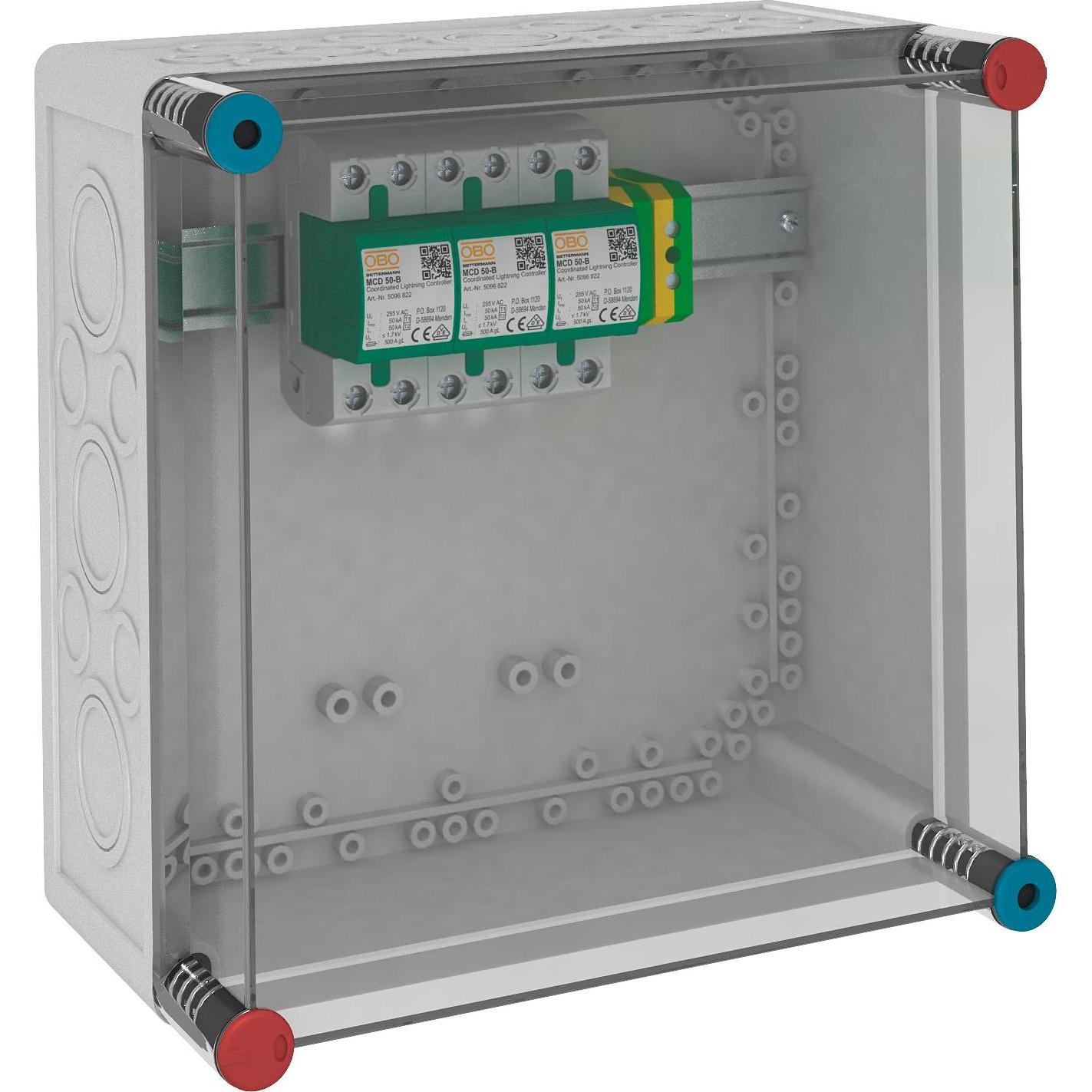 OBO Bettermann OBO Surge arrester set MCD 50B 3VG Type1 in housing ...