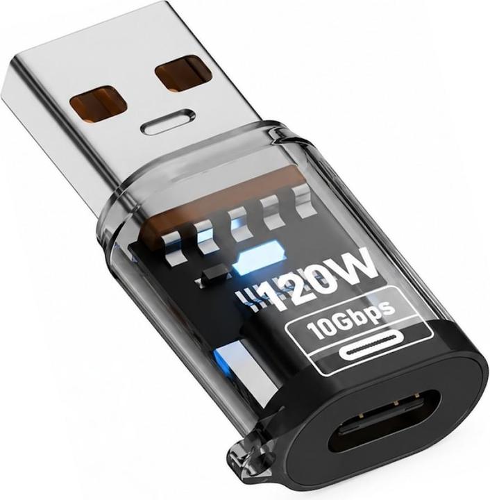 PowerGuard High-Speed 120W Fast Charging USB-A to USB-C Adapter