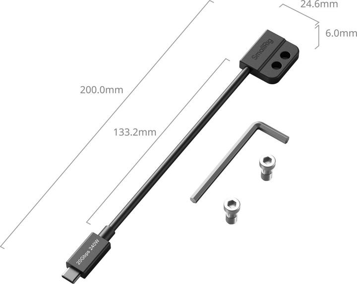 SmallRig Kabel Data USB Type-C - USB Type-C, 0.2 m