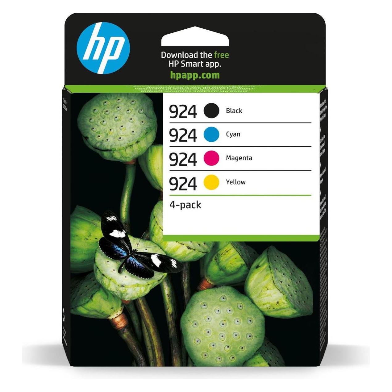 HP Hewlett-Packard 924 Cartouche d'encre originale CMYK 4-Pack, 924