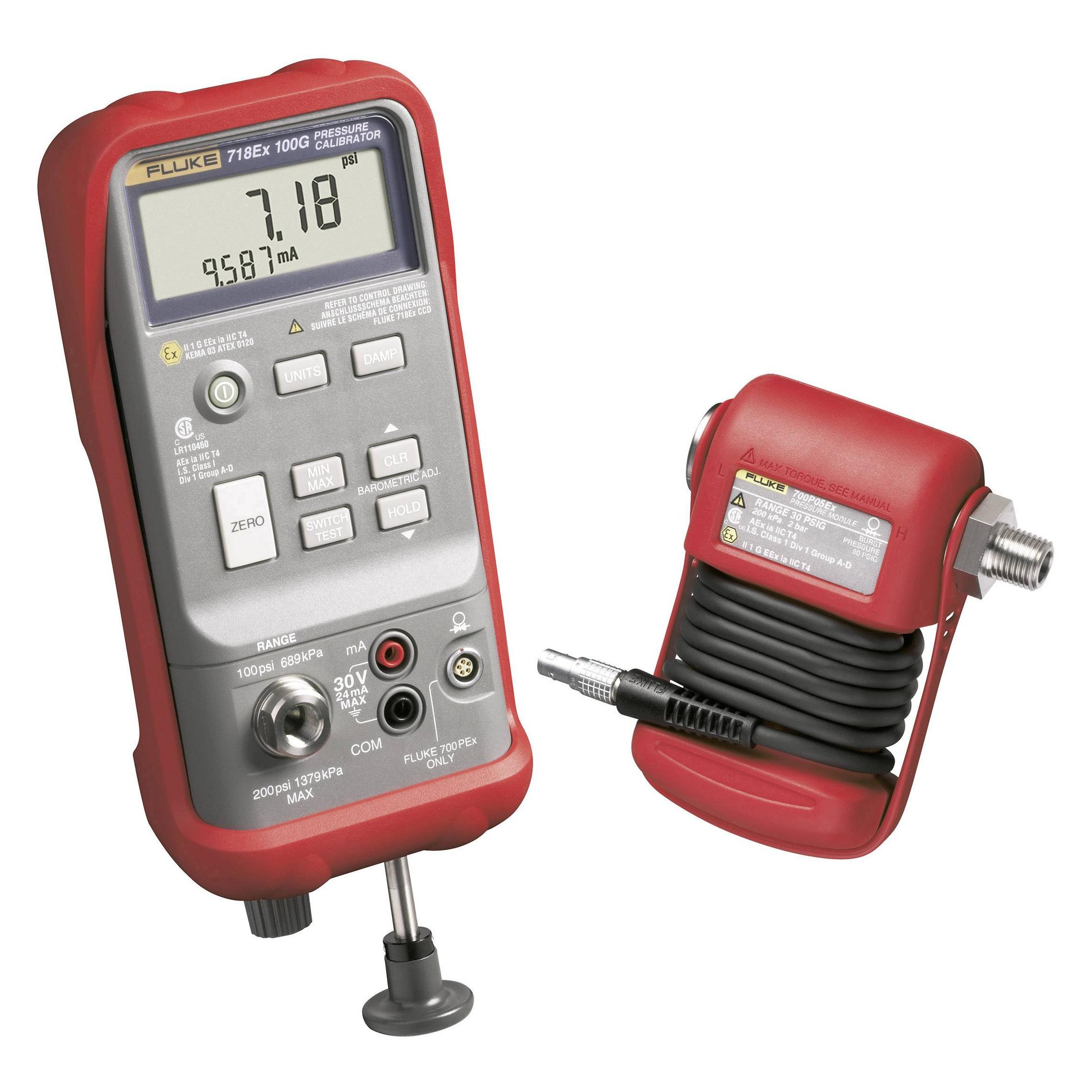 Fluke 718Ex 100G Kalibrator Druck 1x 9V Block-Batterie (enthalten ...