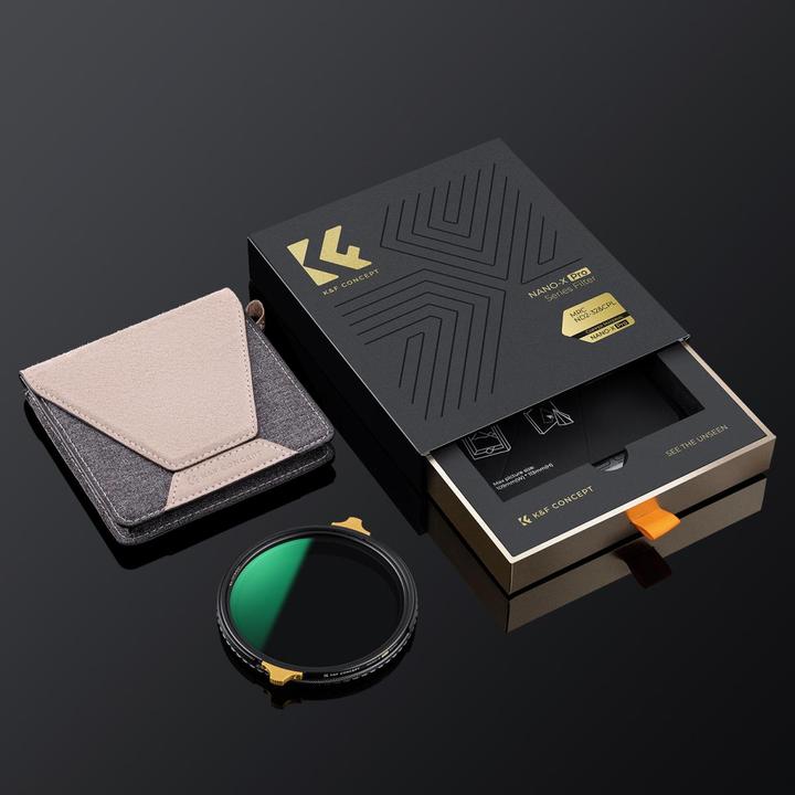 K&F Concept 77MM Brass Frame CPL+Variable/Fader ND232 Filter, Anti ...