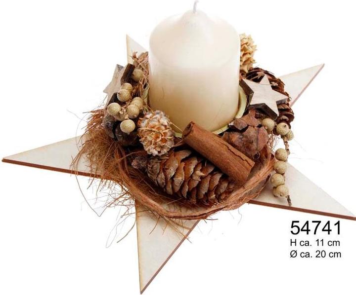 Fresca-Plant Holzstern Stumpe creme 2er set - kaufen bei Galaxus