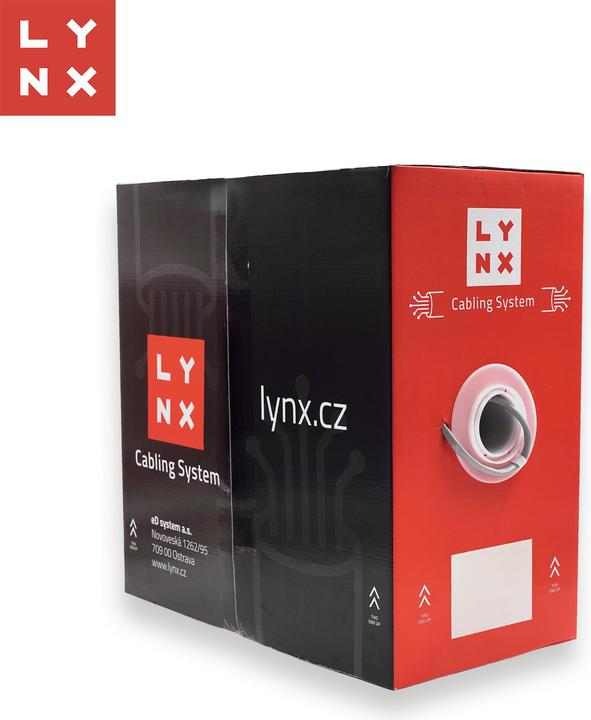 Lynx Cs LYNX câble UTP, Cat6, PVC (Eca), celoměděný, vnitřní, šedý ...