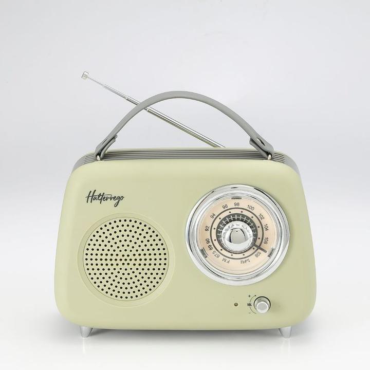 Halterrego Enceinte/Radio rétro, RMS 5W, Bluetooth, Radio FM, lecteur ...