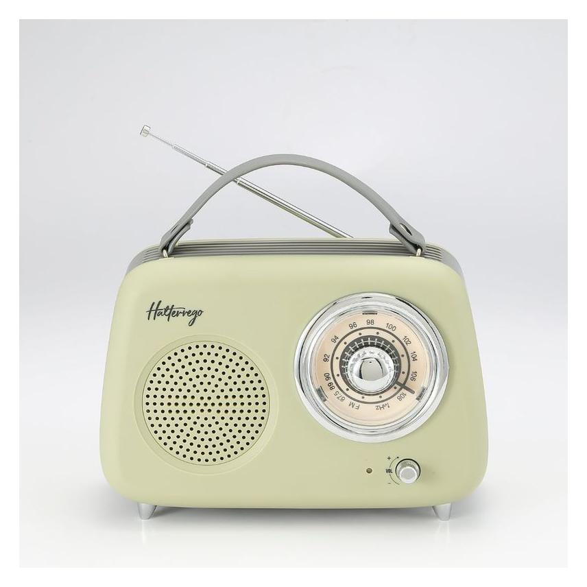 Halterrego Enceinte/Radio rétro, RMS 5W, Bluetooth, Radio FM, lecteur ...