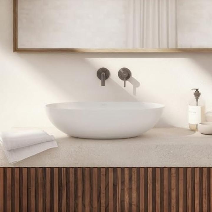 Omnires Shell M+ ovales Aufsatzwaschbecken 60x35 cm, mattweiss - Galaxus