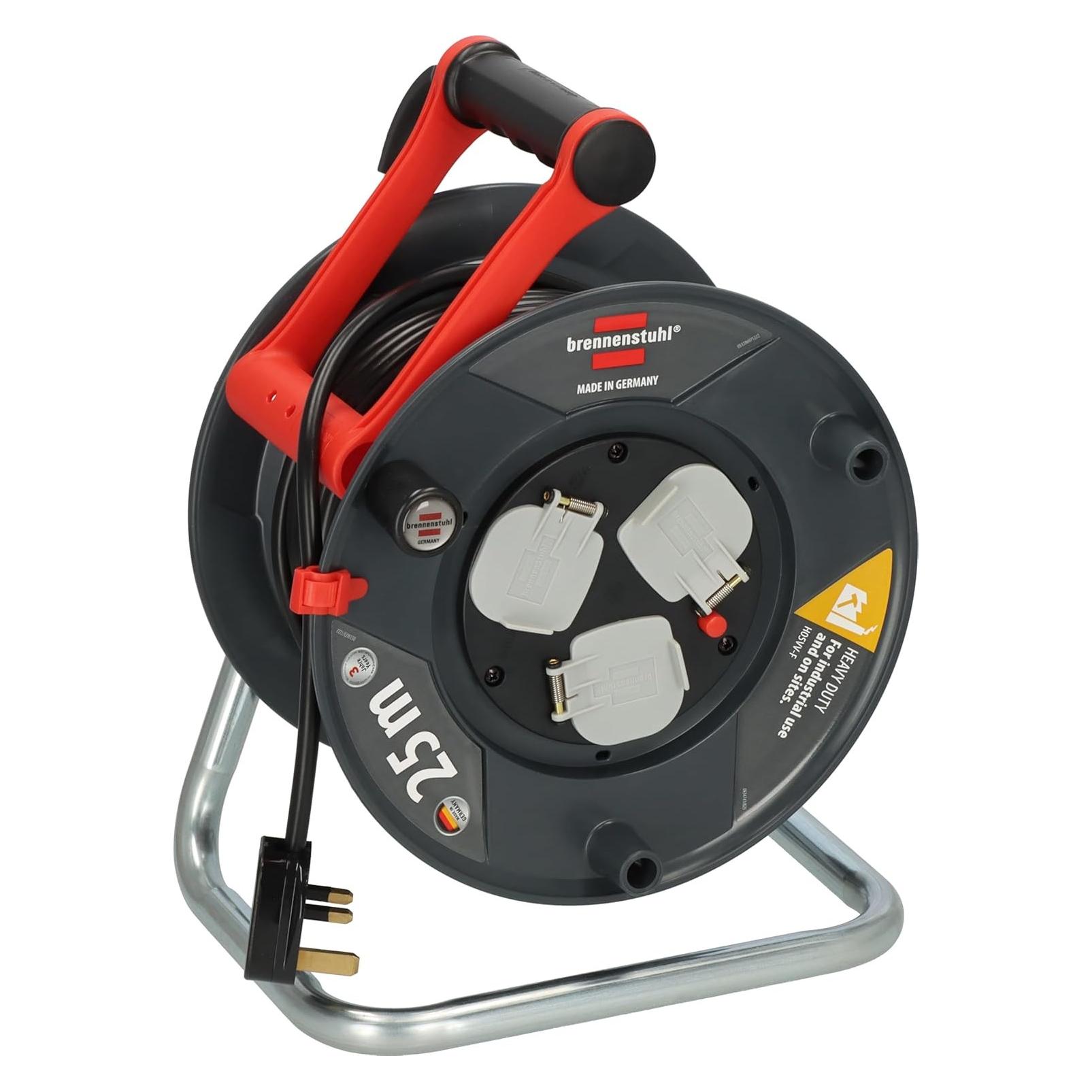 Brennenstuhl Garant Kabelhaspel 50 m mit 3 Steckdosen und thermischer ...