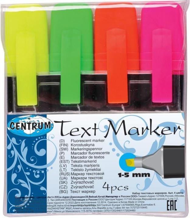 Centrum Overstregningspen 1-5mm. 4ass. farver - kaufen bei Digitec