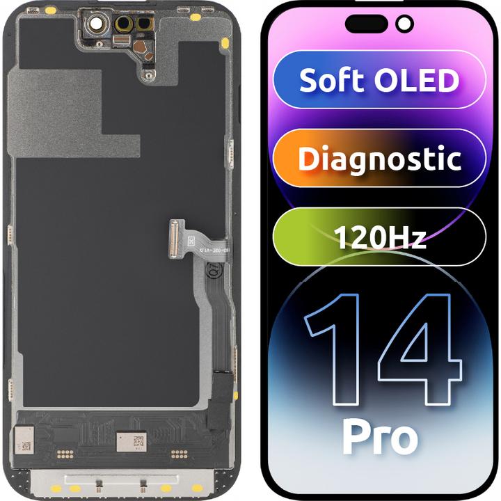 MP Display Unit f?r iPhone 14 Pro, Soft OLED FHD 120Hz Diagnostic ...