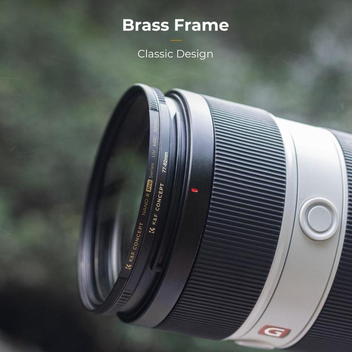 K&F Concept 49-58mm Step Up Brass Filter Adapter Ring, matte black ...