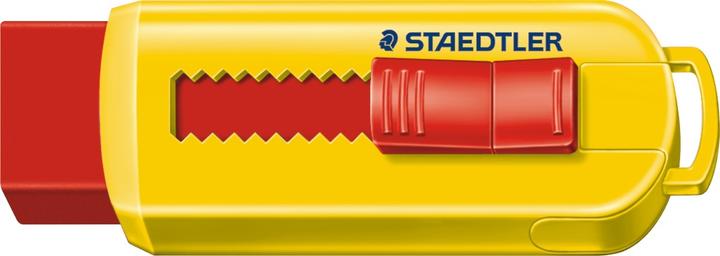 Staedtler 525 PS1 S PVC-Free Eraser with Sliding Plastic Sleeves - Assorted Colours (Pack of 12 ...