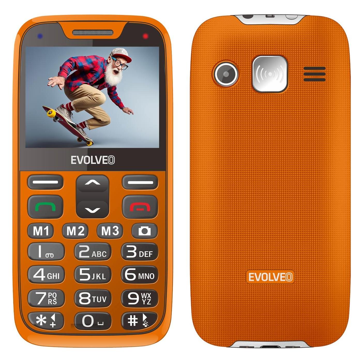 Evolveo EasyPhone XR + stand orange / 2.3" / SOS / Bluetooth / FM ...