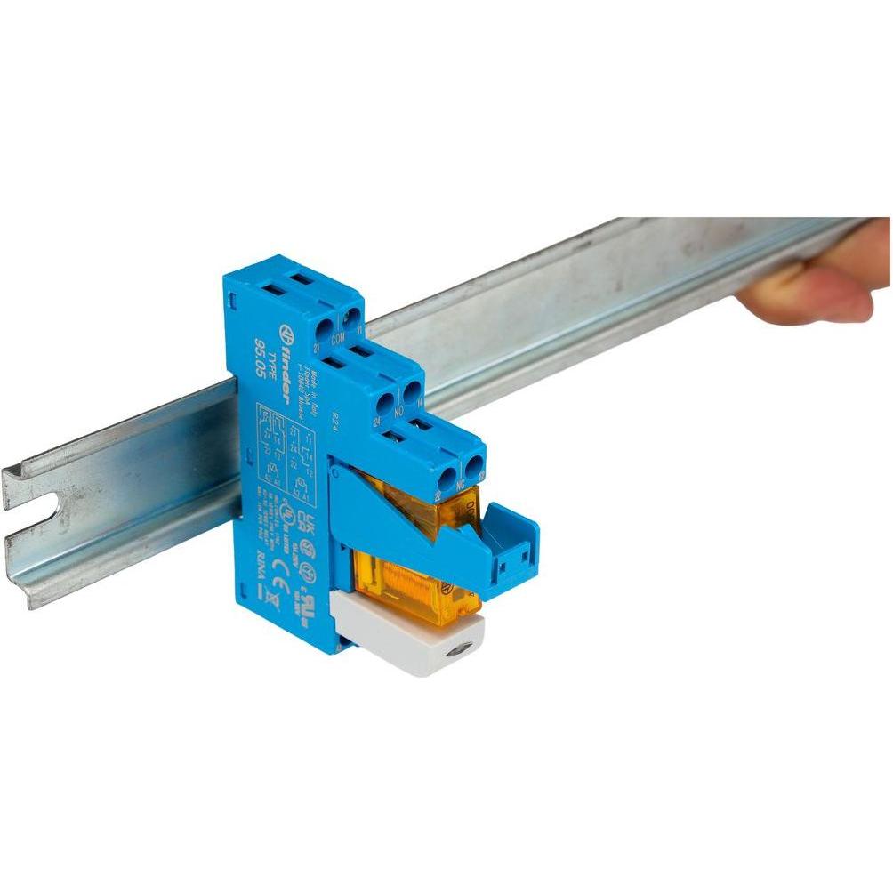 Finder 48 Series Interface Relay Module, DIN Rail Mount, 24V Coil, SPDT ...