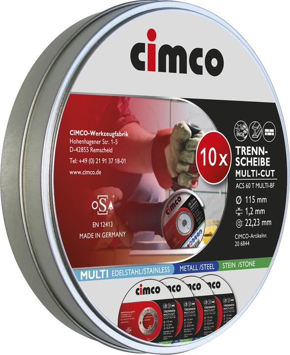 Cimco Disques multicut en boîte 10x 115x1,2mm 206844 - Galaxus