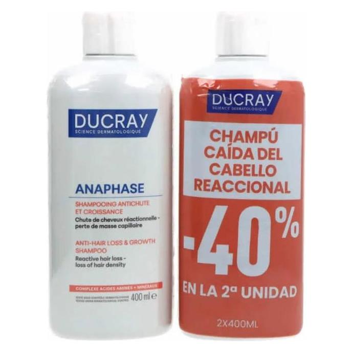 Ducray ANAPHASE Shampoo gegen Haarausfall und Haarwuchs, Packung mit 2 ...