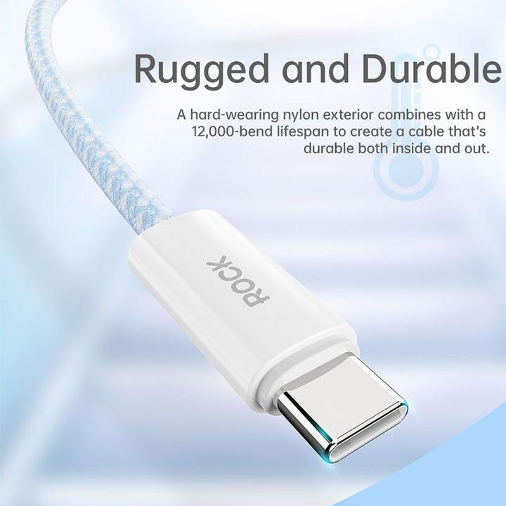 Rock Rainbow Series C TO C 100W Fast Charging Data Cable 1.2M Violett ...