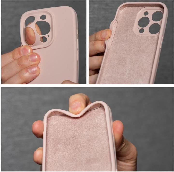 OEM Back panel cover Case SILICONE 2mm for IPHONE 16 sand pink - Galaxus