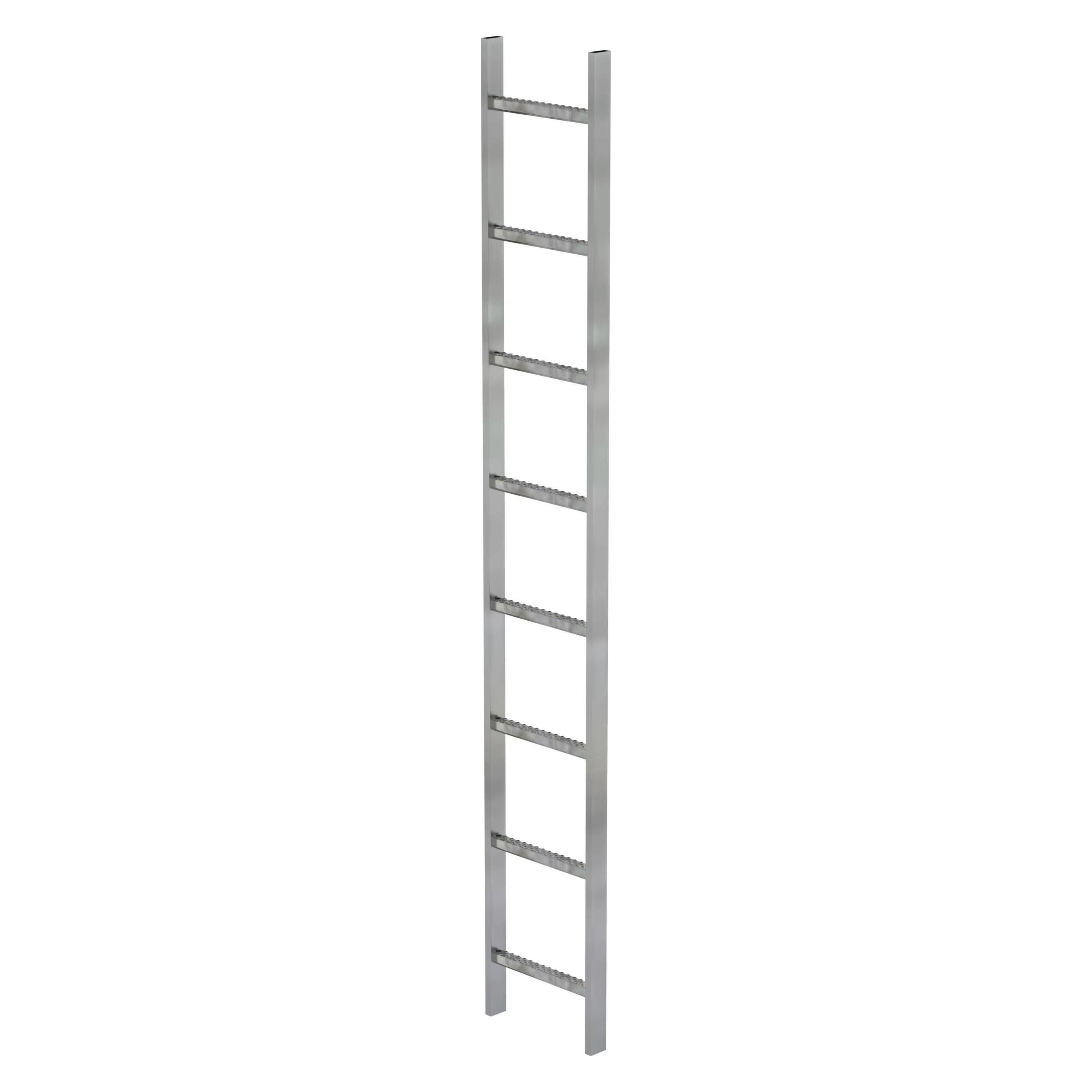 Munk Hot-dip galvanised steel shaft ladder 300mm clear width 8 rungs ...