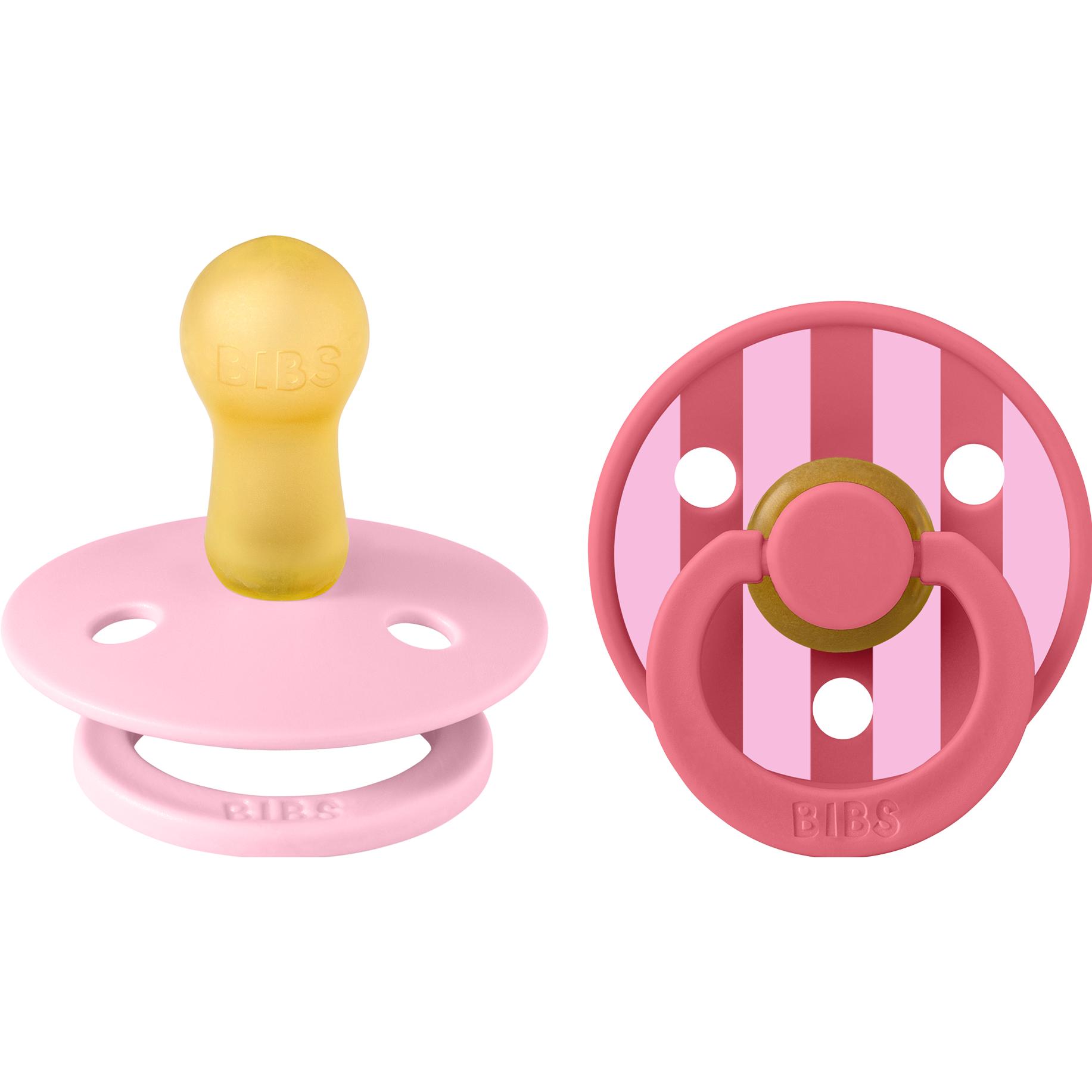 Bibs - Pacifier Studio Colour 2 PACK - Baby Pink/Coral - Size 2 (2x ...